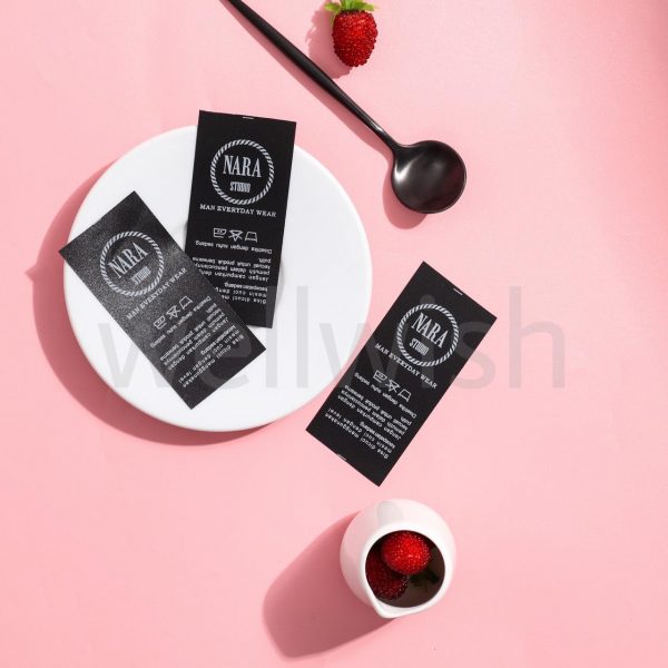 Label Printing Satin Warna Hitam – Wellwish Creative
