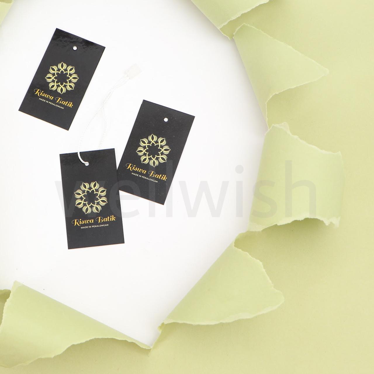 Contoh Desain Hangtag/Pricetag Kusus Produk Butik - Wellwish Creative